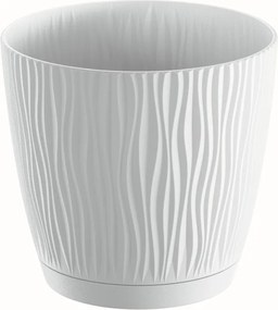 PRO Květináč s miskou SANDY P bílý 14,9cm