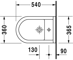 Duravit Starck 3 - závěsný bidet 36x54 cm 2230150000