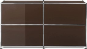 Tchibo - Kovová odkládací skříňka »Cn3« se 2 přemístitelnými výklopnými dvířky - barva: chrom