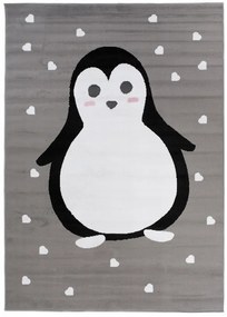 Chemex Dětský koberec tučňák 2 barvy, různé velikosti Barva: Šedá, Rozměr: 120x170cm