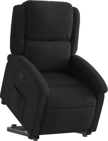 Zvedací polohovací křeslo černé textil 3204166