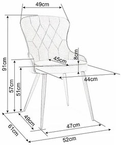 Casarredo - Komfort nábytek Designová jídelní židle PIKA velvet tyrkysová/černý kov