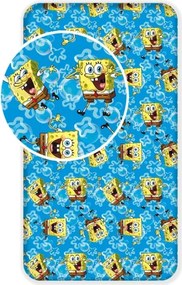 Jerry Fabrics Prostěradlo Sponge Bob Blue 90x200x25 cm