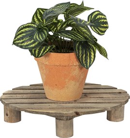 Hnědý antik dekorační stolek na květiny - 30*24*6 cm