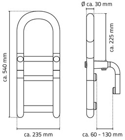 Ridder - Madlo na vanu 54x23,5 cm bílá