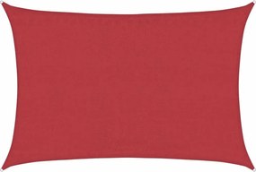 Plachta proti slunci 160 g/m² červená 5 x 7 m HDPE 311632