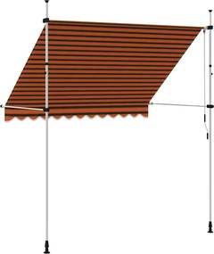 Ručně zatahovací markýza 250 cm oranžovo-hnědá 145837