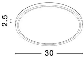 LED stropní svítidlo Dixie 30 bílé