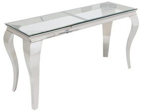 Massive home | Konzole MODERN BAROCK BARRACUDA 140cm chrom vč. skleněný top bez teakového topu