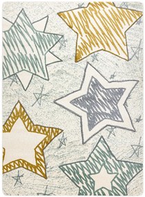 Dywany Łuszczów Dětský kusový koberec Petit Stars green - 140x190 cm