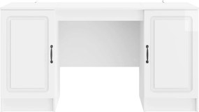 Stůl Bílá s vysokým leskem 142,5 x 50 x 75 cm Kompozitní dřevo 3414643