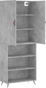 Skříň highboard betonově šedá 69,5x34x180 cm kompozitní dřevo 3196047