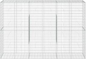 Gabionový koš s víkem 300 x 50 x 200 cm pozinkované železo 3295168