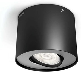 Philips myLiving - Bodové svítidlo, průměr 10 cm, 2700 K, 4,5 W, stmívatelné, černá 915004934901