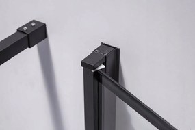 BPS-koupelny Čtvercový sprchový kout HYD-SK13B 90x90 černá/transparent - bez vaničky