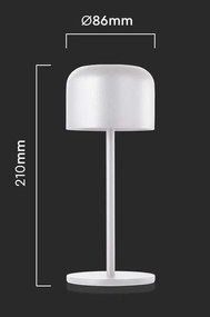 LED Solution Bílá LED stolní nabíjecí lampa 210mm 1,5W IP54