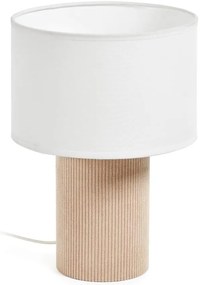 OnaDnes -20% Béžová látková stolní lampa Kave Home Bianella 29 cm