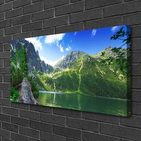 Obraz na plátně Hora Jezero Příroda 100x50 cm