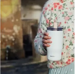 Quokka Nerezový termohrnek s brčkem Mist Ivory 720 ml