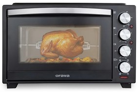 Orava Elektra-C38 elektrická trouba s dvouplotýnkovým sklokeramickým vařičem, 38 l