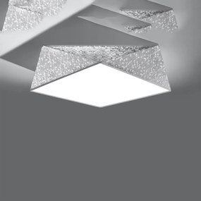 Sollux Lighting Stropní svítidlo HEXA 45 stříbrné