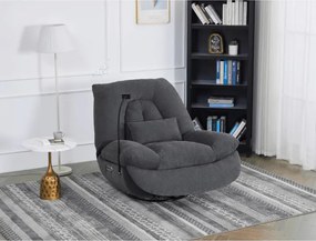 Polohovací křeslo šedé, elektrické TV-7089 GREY2