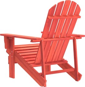 Zahradní židle Adirondack masivní jedlové dřevo červená 315873