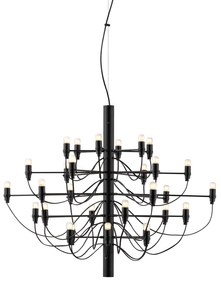 Flos 2097-30, luxusní matně černý lustr, 30x15W E14 mléčná, prům. 88cm, výška 72cm