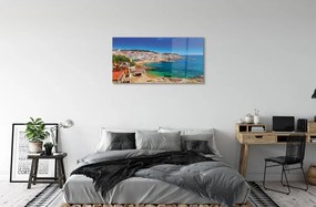 Obraz na skle Španělsko coast beach city 120x60 cm