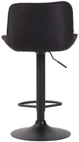 Bhm germany Barová židle Lentini, textil, černá / černá