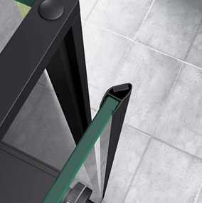 design černý sprchový kout DOPORRO R64 BLACK - 100-140cm ESG 6mm