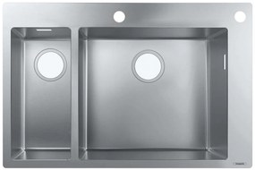 Hansgrohe - Vestavný dřez S712-F655, nerezová ocel 43310800