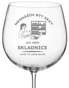 Dekorant Sklenička na víno pro skladnici SEXY SKLADNICE