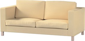Potah na pohovku IKEA Karlanda rozkládací, krátký barva béžová látka lesklé, pletený vzor