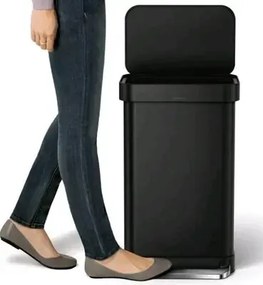 Simplehuman Pedálový odpadkový koš 45 l černá / kapsa na sáčky