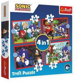 Trefl Puzzle 4v1 Sonic/Sonic The Hedgehog 28,5x20,5 cm