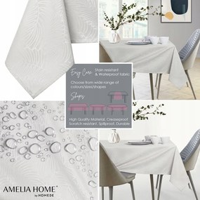 Ameliahome Gaia Rostlinný Lisovaný Obrus 80X80 80x80 Krémový