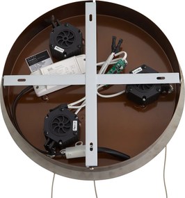 Designové závěsné svítidlo v barvě růžového zlata s jantarovým sklem vč. LED 3-stupňově stmívatelné 3-světelné Easylift - Fiera