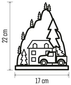 LED Vánoční dekorace 10xLED/2xAA béžová