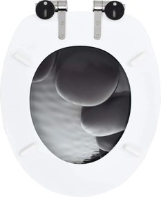 WC sedátko s funkcí pomalého sklápění 2 ks MDF motiv kamínků 276996
