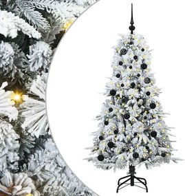 Umělý Skládací Vánoční Strom s stojanem Bílá 150 cm PE a PVC 3397472