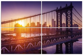 Obraz na plátně - Západ slunce nad Manhattanem 126D (120x80 cm)