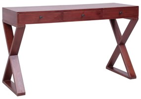 Petromila Počítačový stůl hnědý 132 x 47 x 77 cm masivní mahagonové dřevo