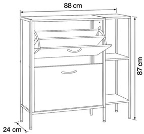 Autronic Botník ABO-G1008 Odstín: Dub