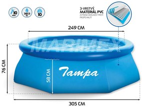 MARIMEX kruhový bazén TAMPA 3,05 x 0,76 m s kartušovou filtrací