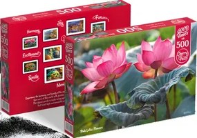 CHERRY PAZZI Puzzle Růžové květy lotusu / 500 dílků