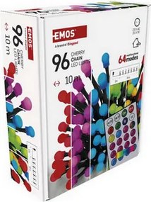Vánoční osvětlení EMOS D5AA01 ZY2163 96LED řetěz 10m kuličky RGB 64 programů svícení