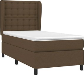 Box spring postel s matrací tmavě hnědá 80x200 cm textil 3128240