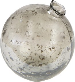 Skleněná zelená kulatá foukaná váza Sandy I - Ø13*13 cm