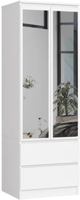 Skříň STAR S 60 cm 2D 2SZ zrcadla CLP bílá